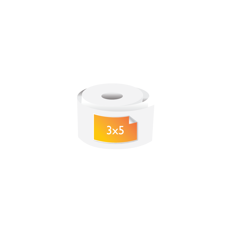 3x5 Rectangle Roll Sticker